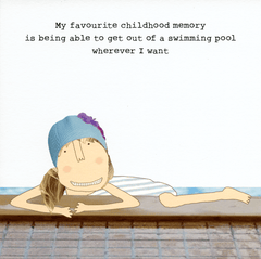 Funny birthday card by Rosie Made a Thing - Get out of pool – Comedy ...