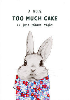 Humorous birthday card by Tipp Top - Too much cake – Comedy Card Company