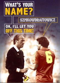 Humorous football card - Referee- Let you off this time – Comedy Card ...