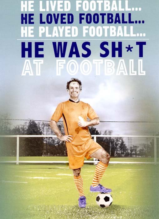 Funny card by Game On - Shit at football – Comedy Card Company