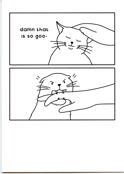 Funny card by Amii Illustrates - Cat - Fine line – Comedy Card Company
