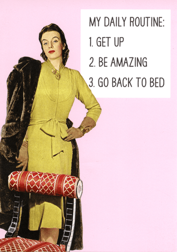 Funny card for her by Scribbler - Daily Routine – Comedy Card Company