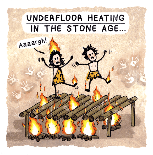 Funny cards by Pre-Hysterical - Underfloor heating – Comedy Card Company