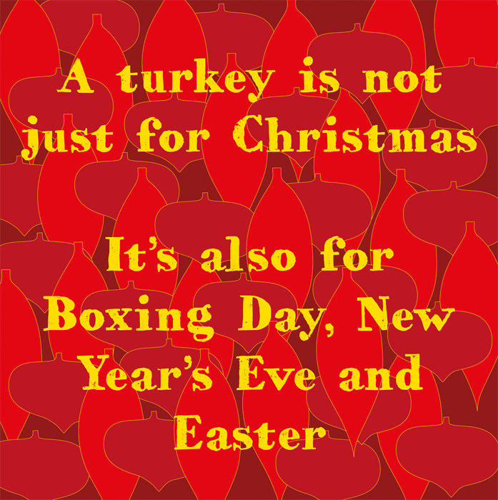 Funny card - Turkey not just for Christmas – Comedy Card Company