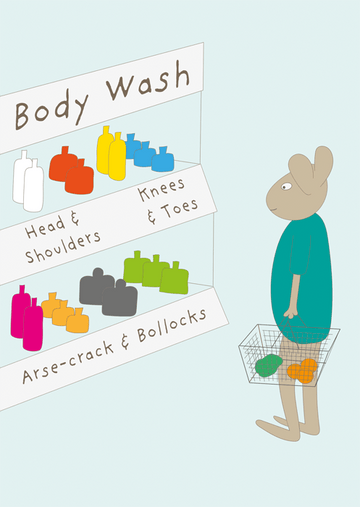 Funny greeting card - Body Wash - Comedy Card Company