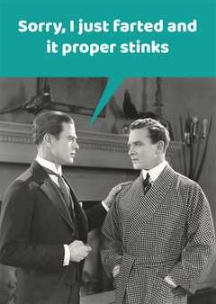 Funny greeting card by Comedy Card Company - Just Farted