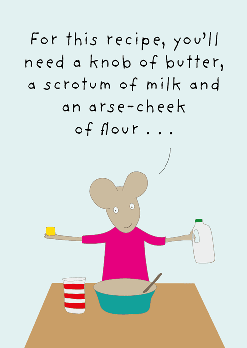 Funny card - Knob of butter - Comedy Card Company