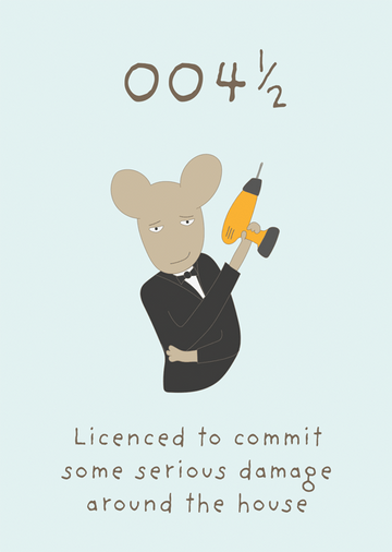 Funny greeting card by Comedy Card Company - Serious damage