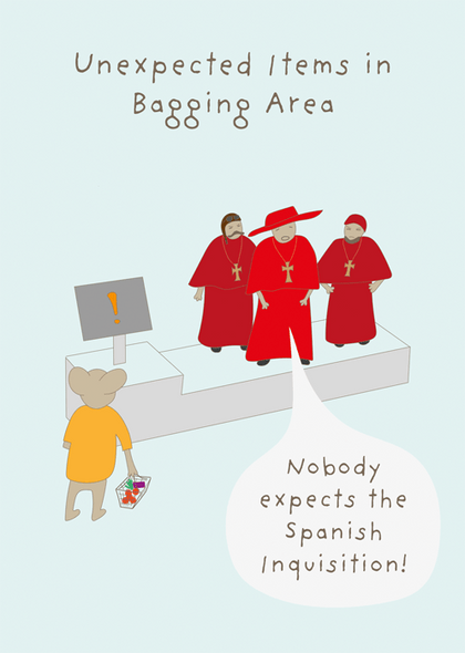 Funny card - Unexpected items in bagging area - Comedy Card – Comedy ...