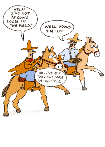 Humorous card by Paperlink - Round up cows – Comedy Card Company