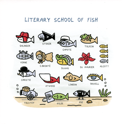 Humorous card by Wrong Hands - School of fish – Comedy Card Company