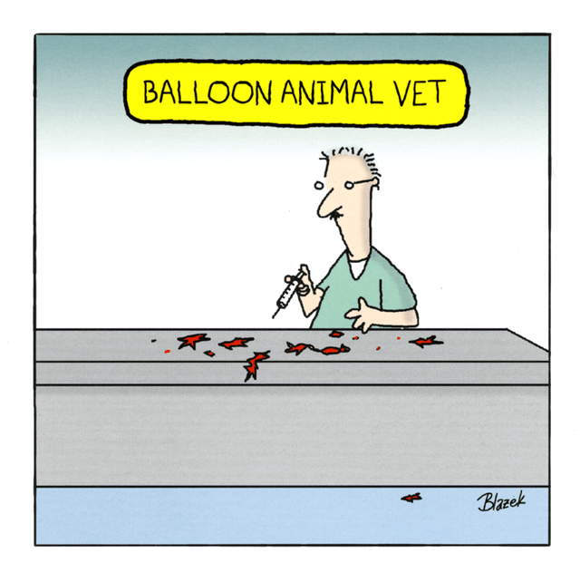 Humorous dog card by Loose Parts - Balloon Animal Vet – Comedy Card Company