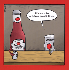 Humorous greeting card by Nate Fakes - Ketchup – Comedy Card Company