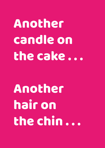 Funny birthday card - Another hair on the chin – Comedy Card Company