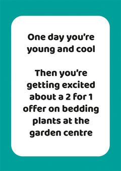 Humorous birthday card - Bedding plants – Comedy Card Company