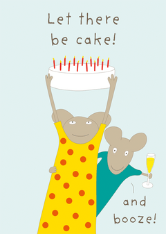 Funny birthday card by Comedy Card Company - Let there be cake