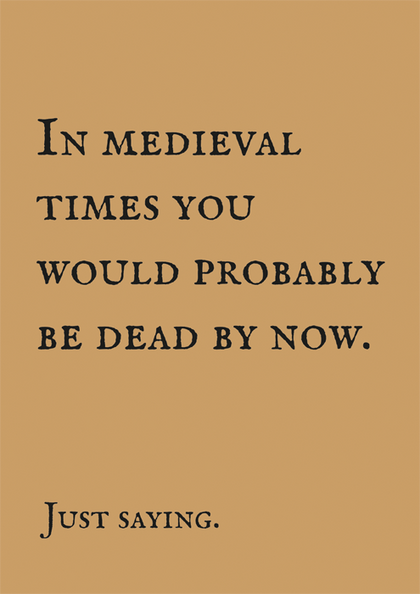 Funny birthday card by Comedy Card Company - Medieval Times
