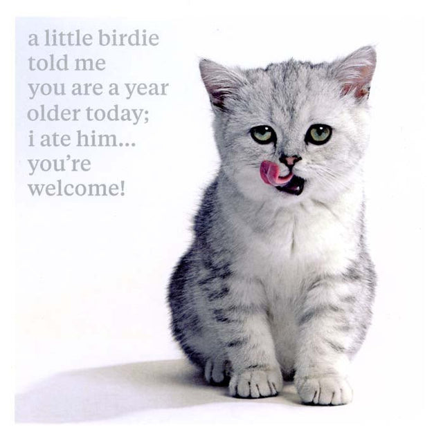 Funny birthday card - Little birdie told me – Comedy Card Company