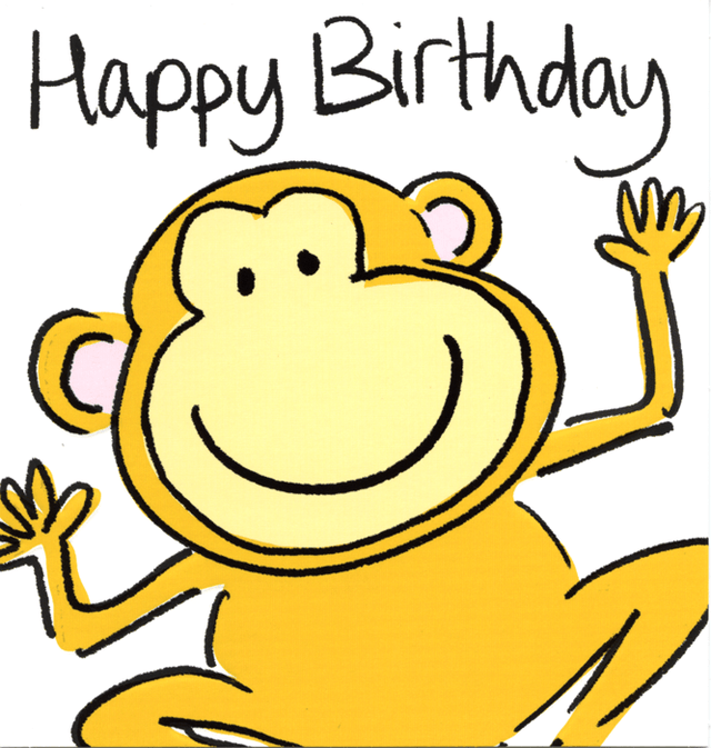 Birthday card by Shiny Happy - Cheeky monkey – Comedy Card Company