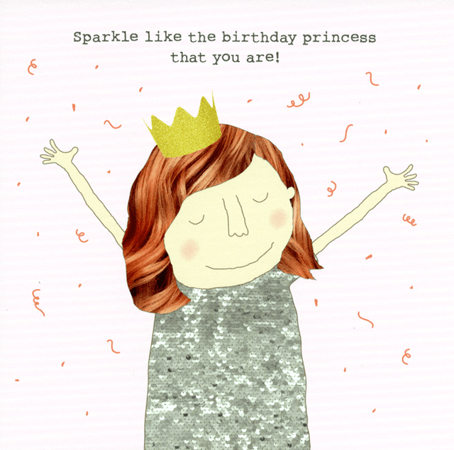 Humorous birthday card by Rosie Made a Thing - Birthday Princess ...