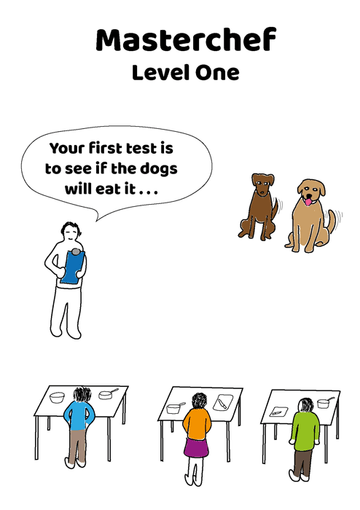 Funny card by Comedy Card Company - Masterchef - Level One