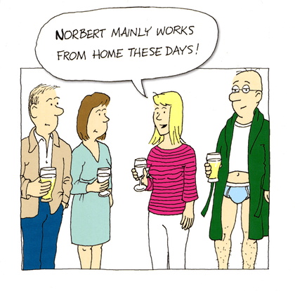 Funny card by Norbert and Val - Works from Home – Comedy Card Company