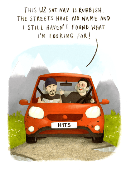 Funny card by Paperlink - U2 Sat Nav – Comedy Card Company
