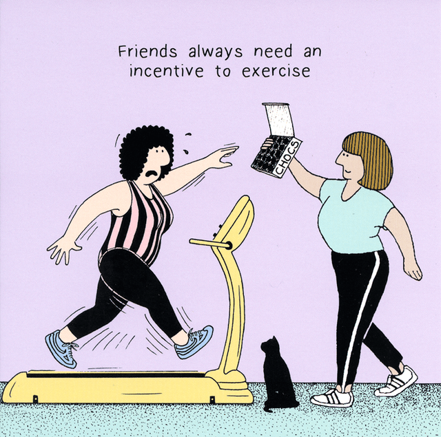 Humorous card - Penelope - Incentive to exercise – Comedy Card Company