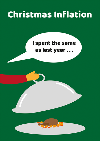 Funny card - Christmas Inflation - Comedy Card Company