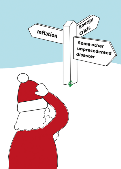 Funny Christmas card - Other unprecedented disaster – Comedy Card Company