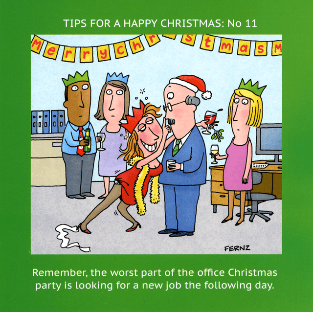 Funny Christmas card - Worst part of office party – Comedy Card Company