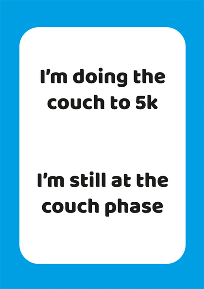 Funny greeting card - Comedy Card Company - Couch to 5k
