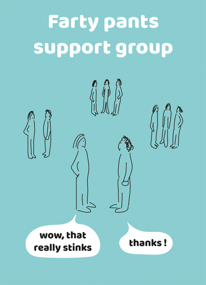 Funny Greeting Card Comedy Card Company Farty Pants Support Group ...