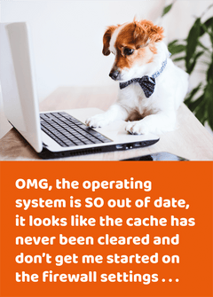 Funny greeting card by Comedy Card Company - Firewall settings