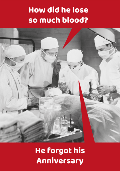 Funny greeting card by Comedy Card Company - Forgot Anniversary