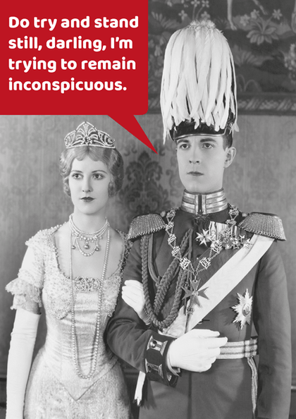 Funny greeting card by Comedy Card Company - Inconspicuous