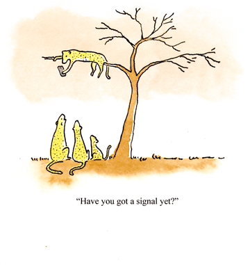 Funny greeting card - Jonesy - Got a signal? – Comedy Card Company