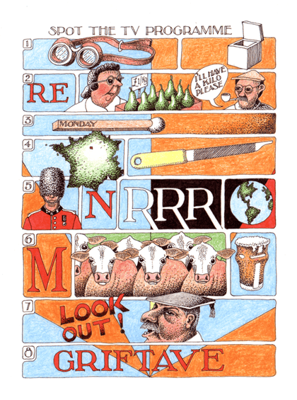 Simon Drew card - Spot the TV Programme – Comedy Card Company