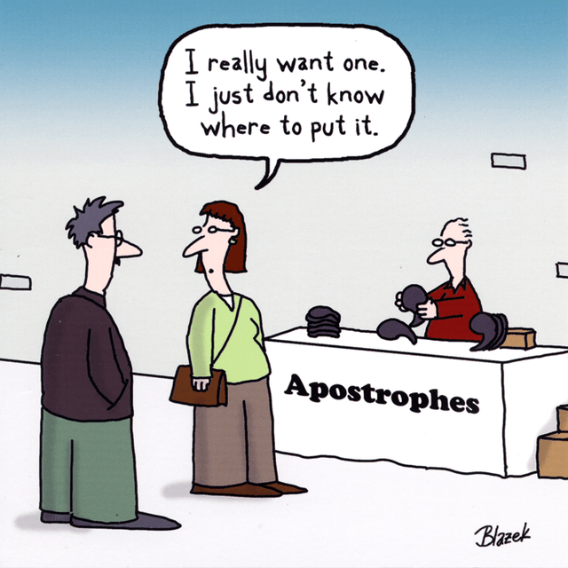 Humorous card by Loose parts - Apostrophes – Comedy Card Company