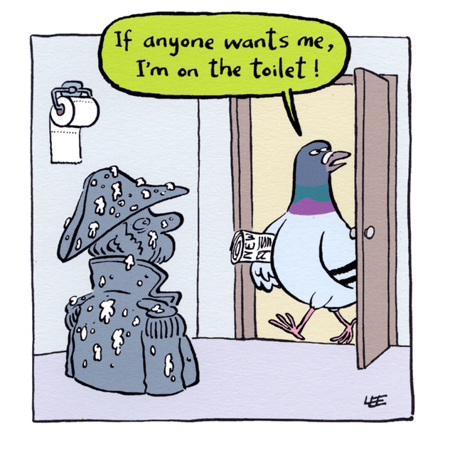 Humorous card by Natural Yoghurt - Pigeon toilet – Comedy Card Company