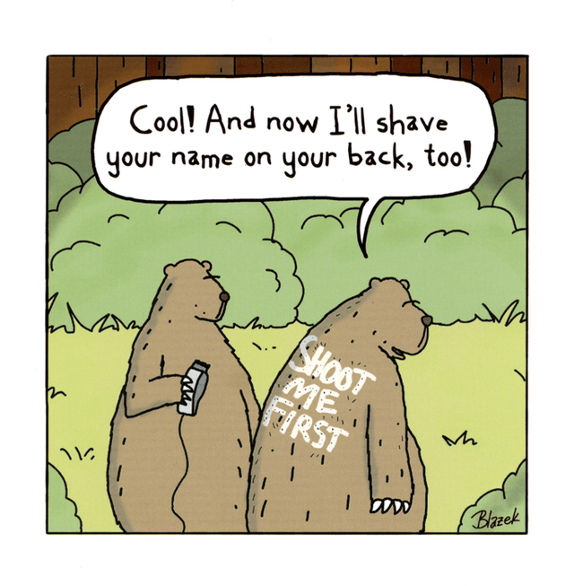 Humorous greeting card - Shave name on your back – Comedy Card Company