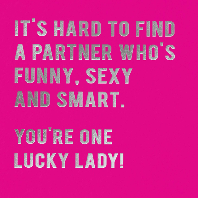 Funny card - One Lucky Lady - Cloud Nine – Comedy Card Company