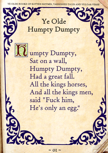 Rude greetings card - Ye Olde Humpty Dumpty – Comedy Card Company
