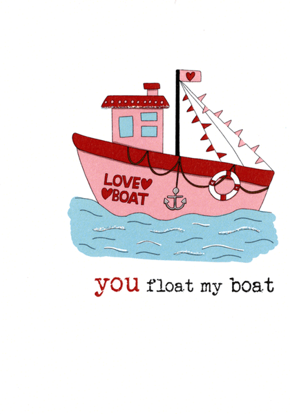 Valentines cards Dandelion Stationery Float my Boat Comedy Card Company